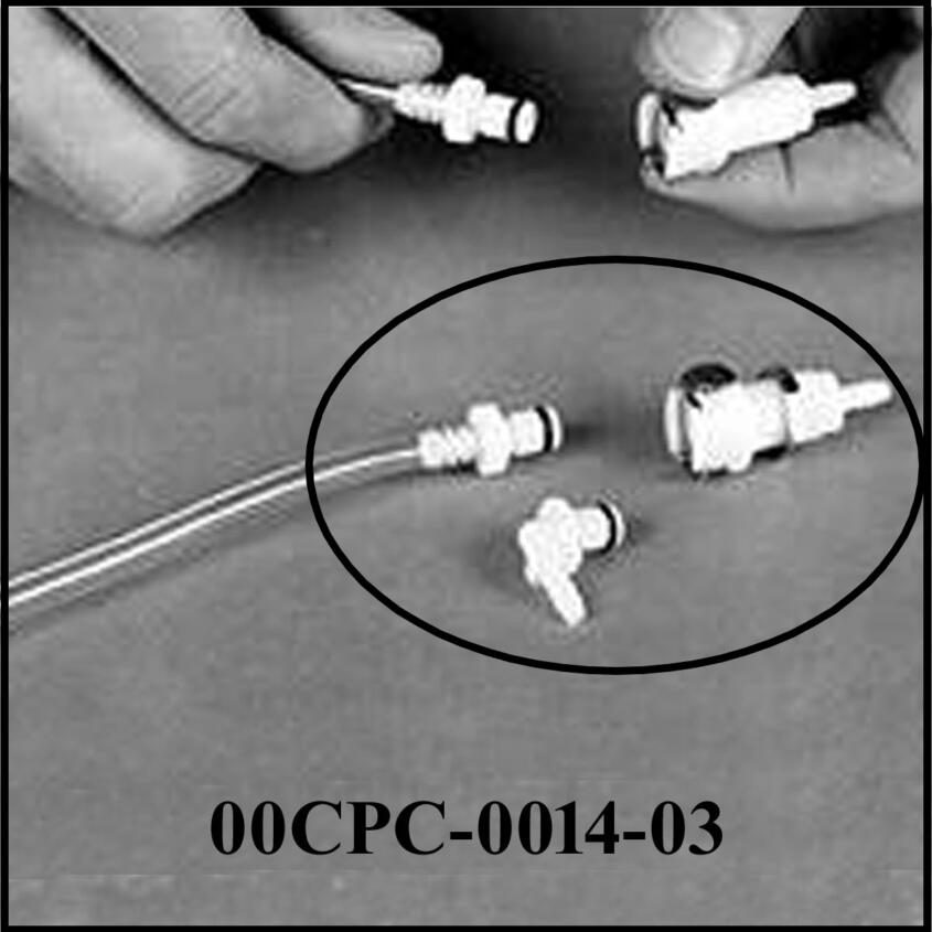 Bulkhead Fitting Kit, CPC Plastic wo/CV 2 Male Connectors | MHOxygen