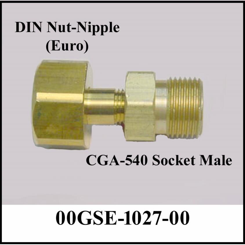 Transfill Adapter, DIN 477-9 (Euro) to CGA-540 | MHOxygen