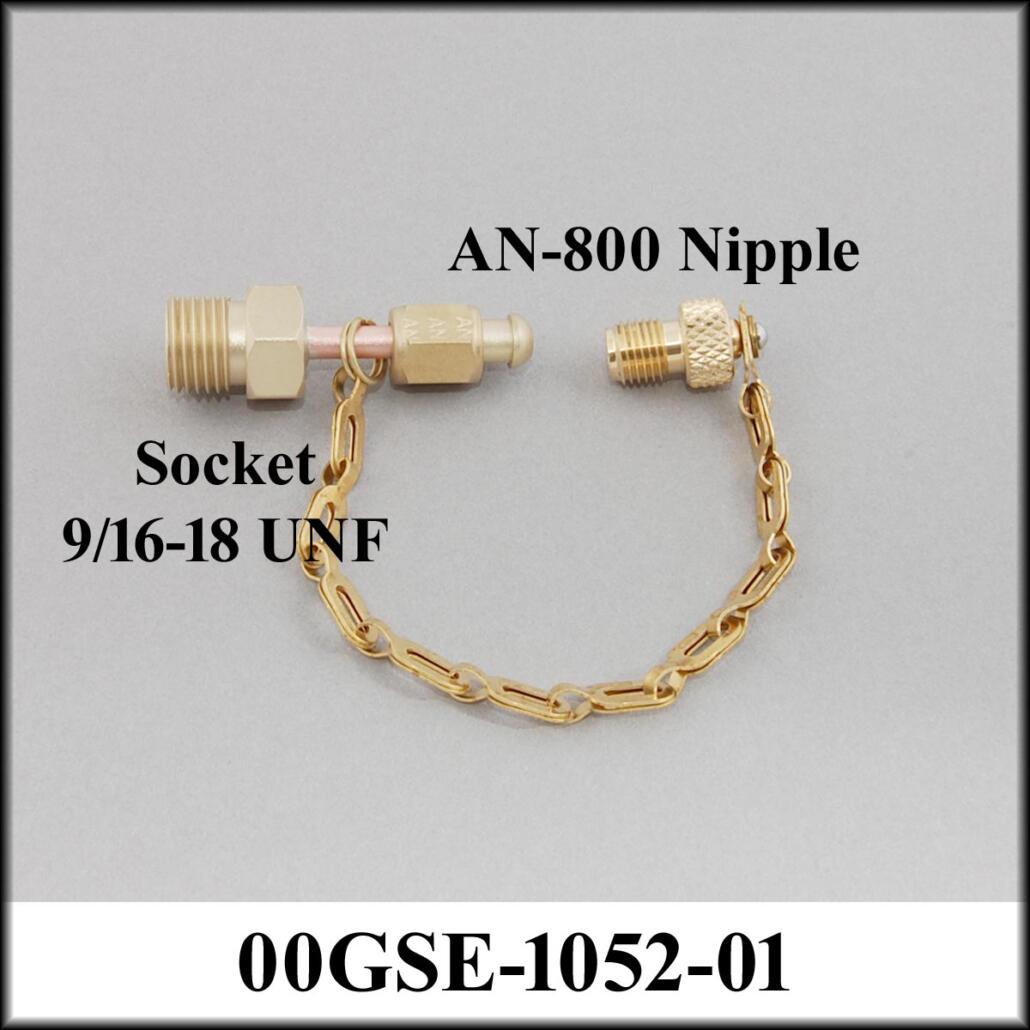 Transfill Adapter, 9/16-18 UNF Socket to AN-800 Nipple | MHOxygen