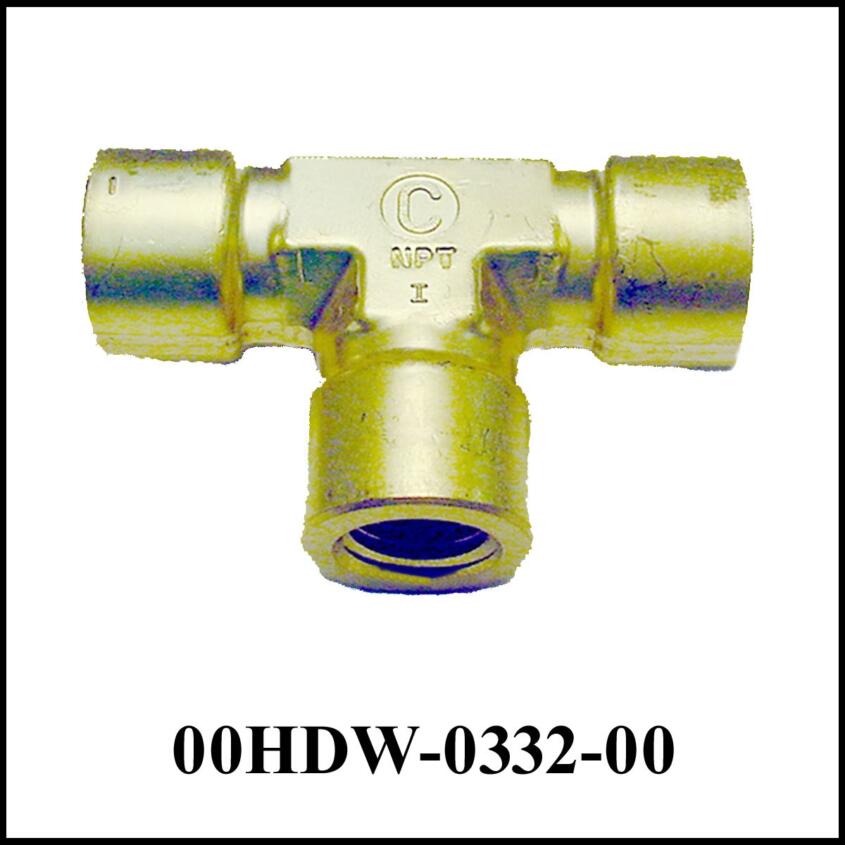 Union Tee 1/4 NPT-F, Brass | MHOxygen