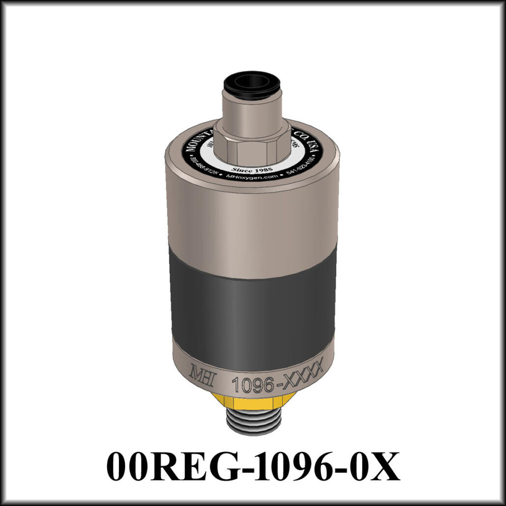 Regulator, Dual-Stage SAE-4M, 4mm or 6mm Tube, Axial | MHOxygen