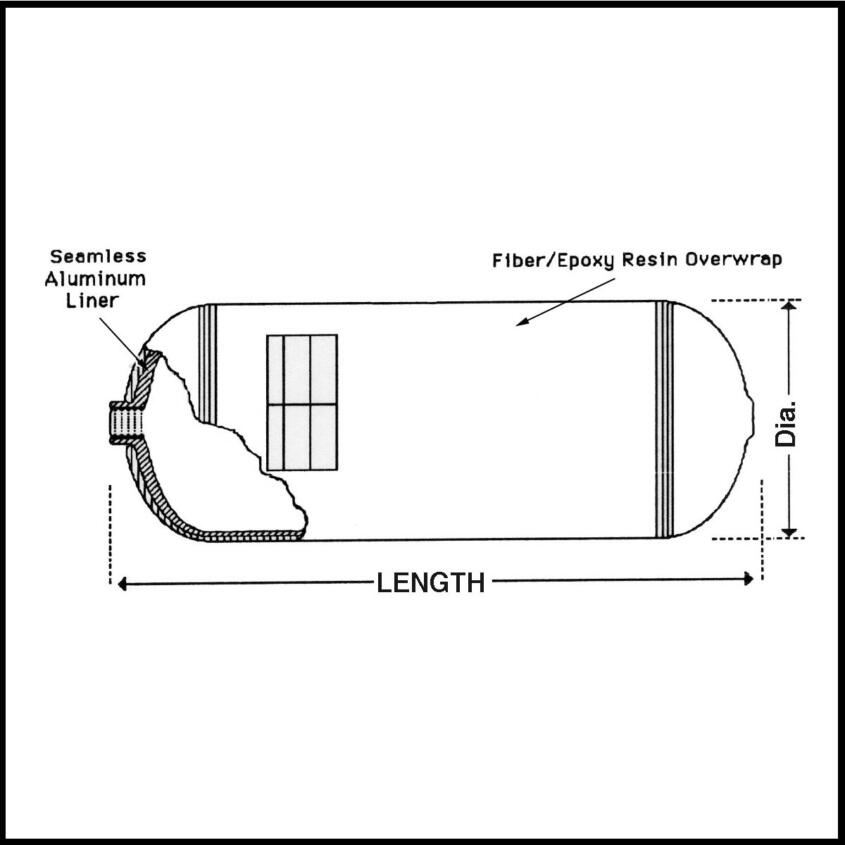 Kevlar Fiber Filament (KF series) Composite Cylinder | MHOxygen