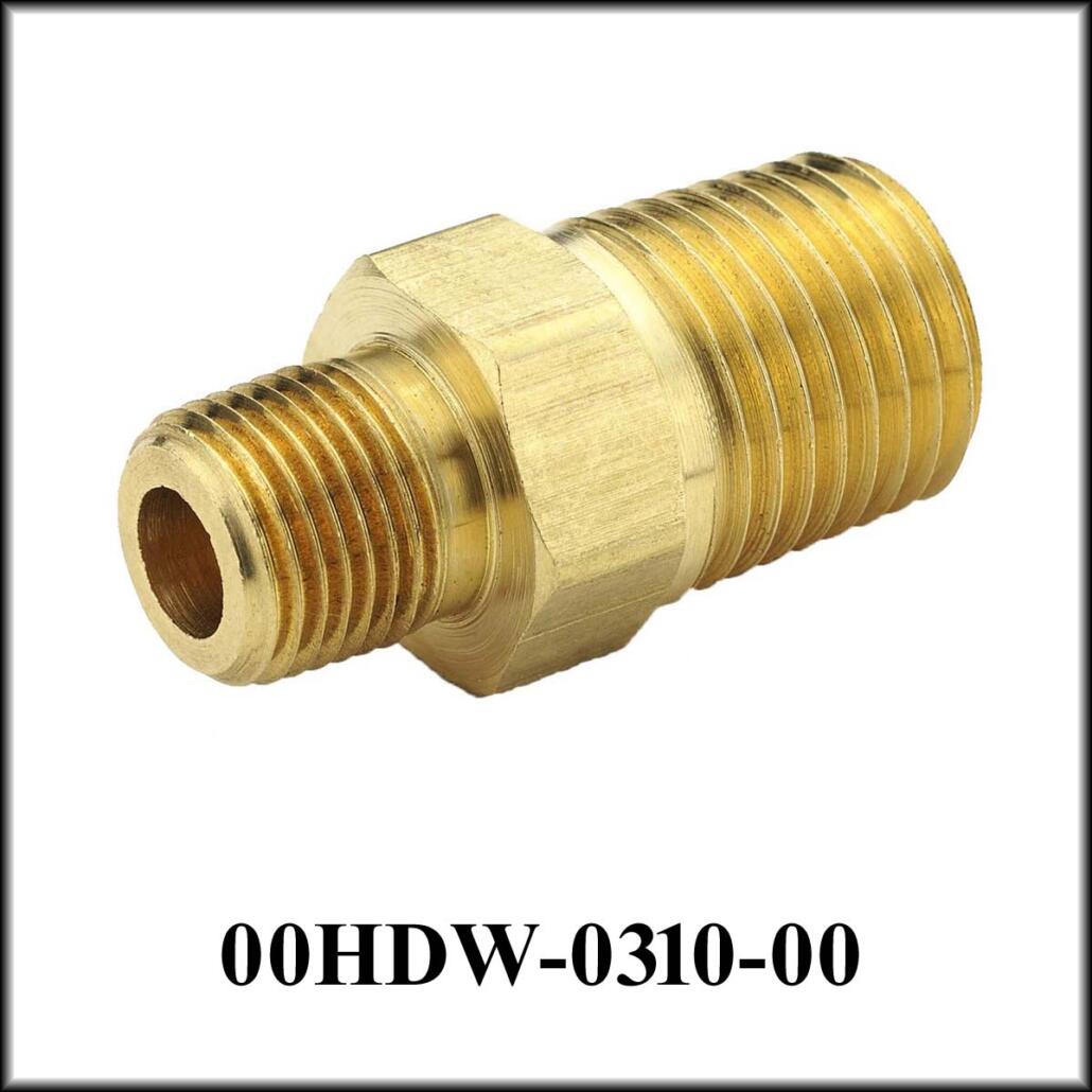 Adapter 1/8 NPT-M to 1/4 NPT-M, Brass | MHOxygen